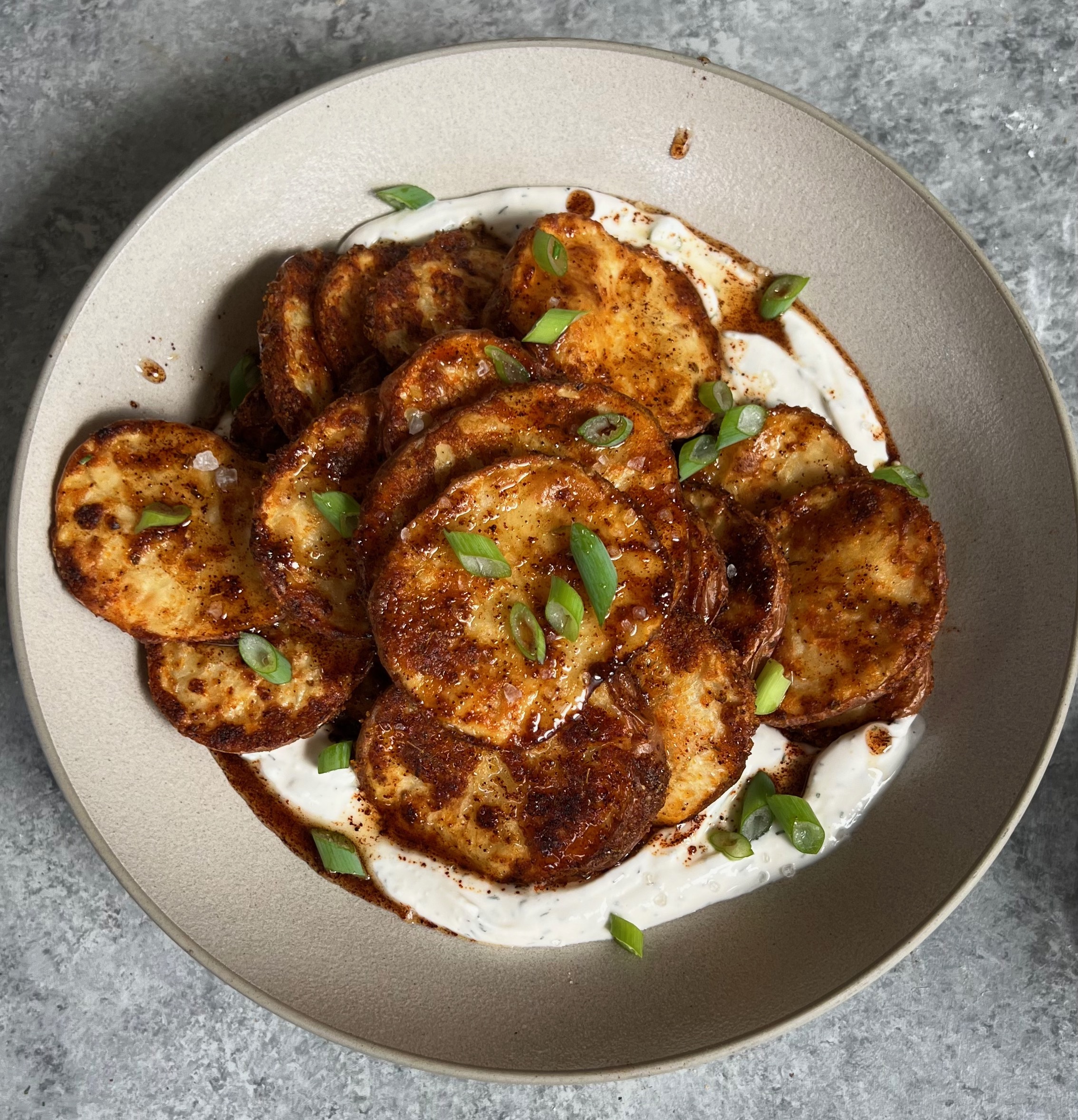 Spiced Potatoes with Maple Chipotle and Herbed Tahini Yogurt ⋆ Star ...