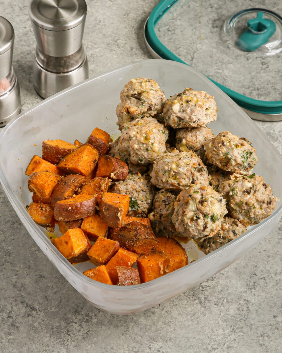 Turkey-Feta Meatball and Sweet Potato Sheet Pan ⋆ Star Infinite Food