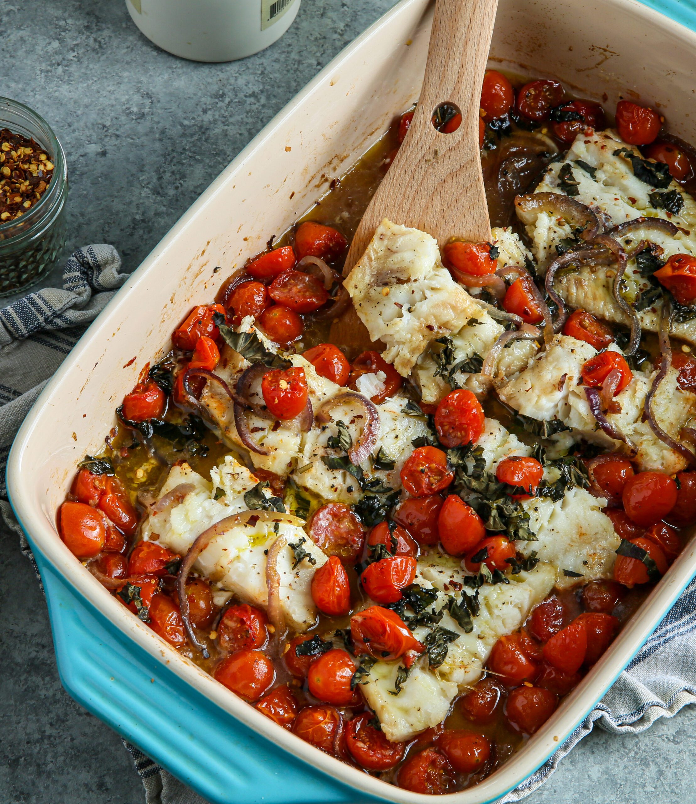 Tomato and Basil Roasted Cod ⋆ Star Infinite Food