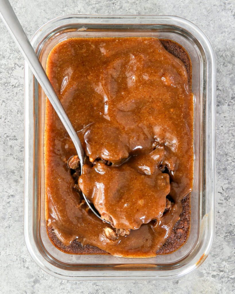 Salted Caramel Protein Brownie Baked Oats ⋆ Star Infinite Food
